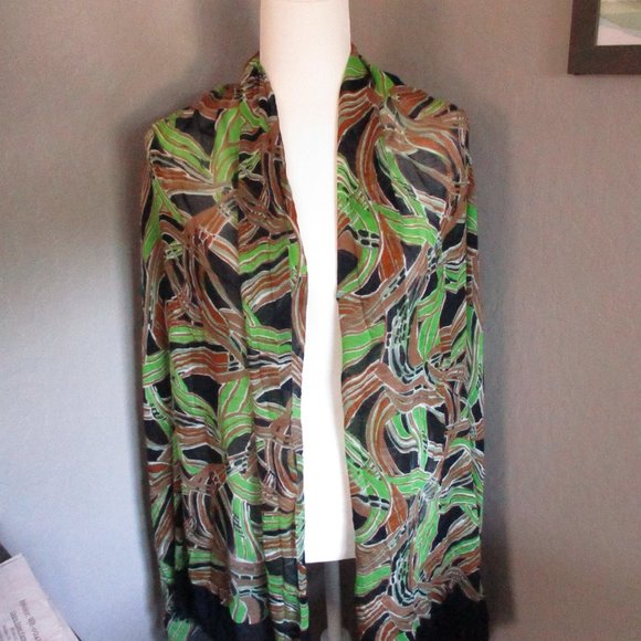 Talbots | Accessories | 39 Sale Talbots Fringed Wrap Scarf | Poshmark